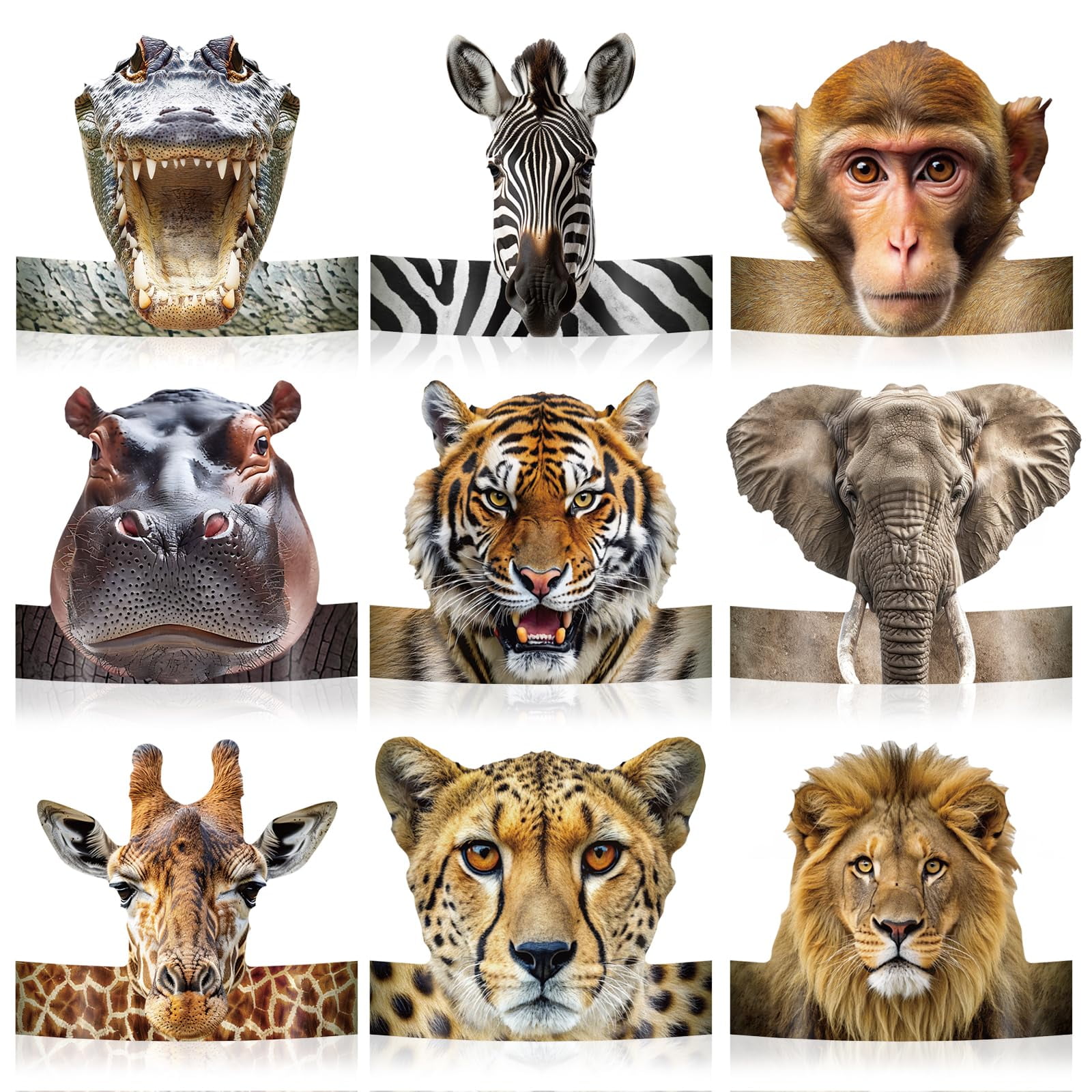 TUWUNA 27Pcs Jungle Animal Party Hats for Kids Safari Party Favors ...