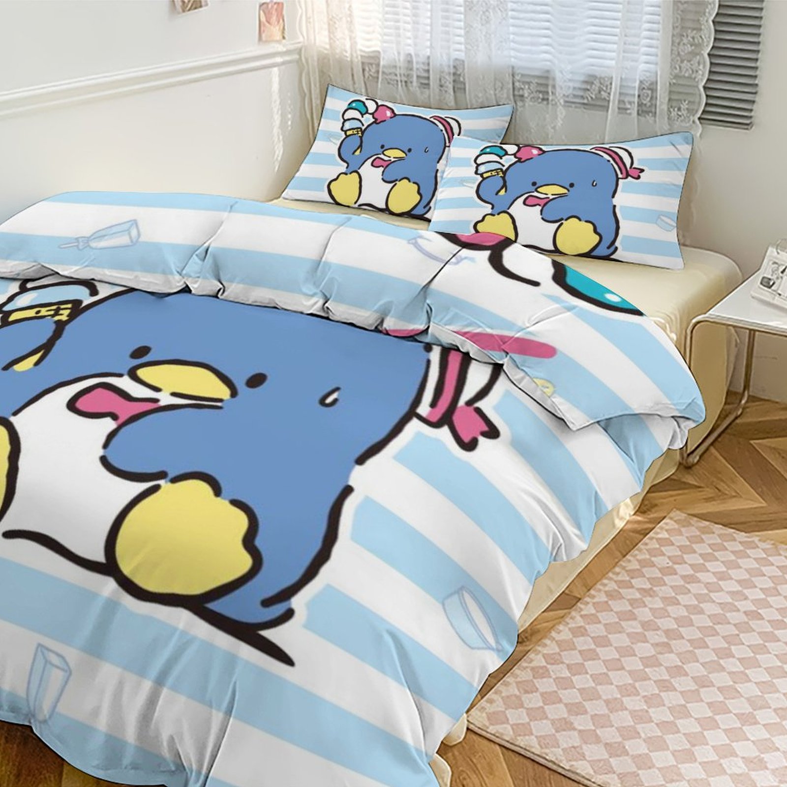 TUXEDO-SAM Bedding Set Anime Three-piece for Boys Girls Teens Queen ...