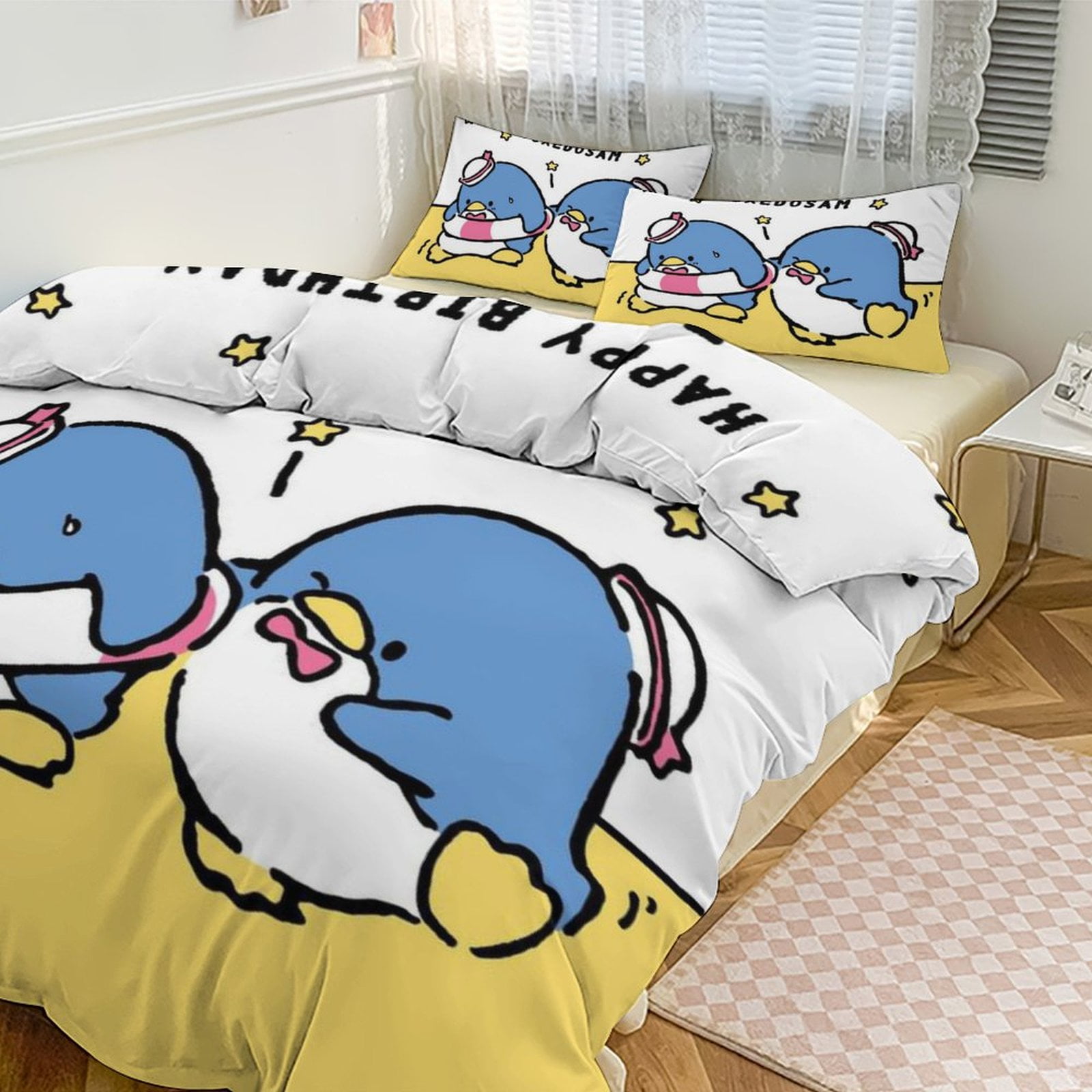 TUXEDO-SAM Bedding Set Anime Three-piece for Boys Girls Teens Twin ...