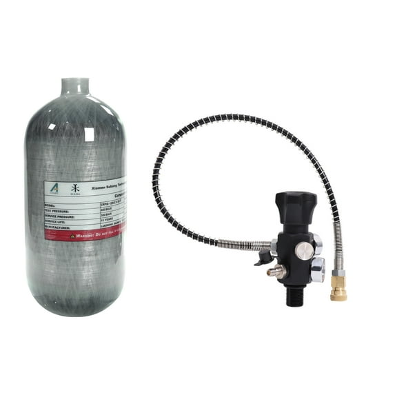 TUXING 2.5L Carbon Fiber Paintball HPA Air Tank,4500psi PCP Air System ...