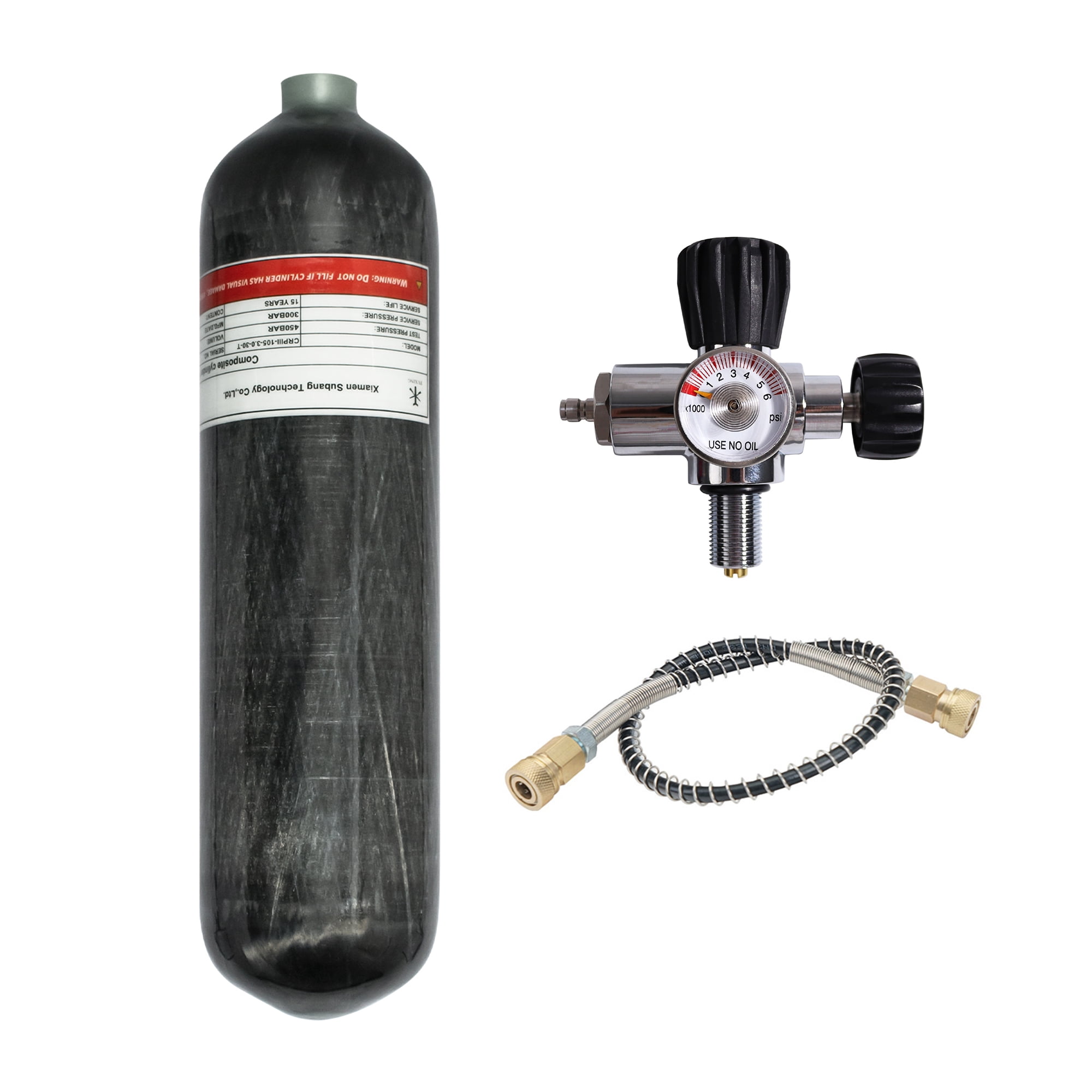 TUXING 3L PCP Air Tank 4500psi Paintball Filling Station with Pressure ...