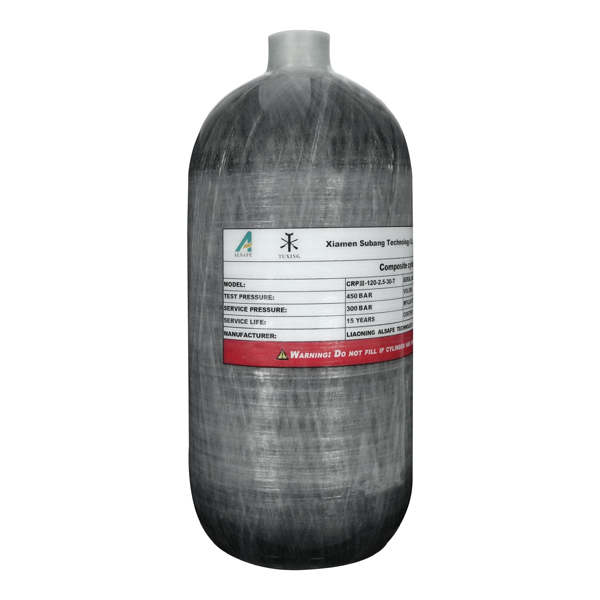TUXING 4500Psi Pcp 2.5L Carbon Fiber Air Tank with Filling Regulator ...
