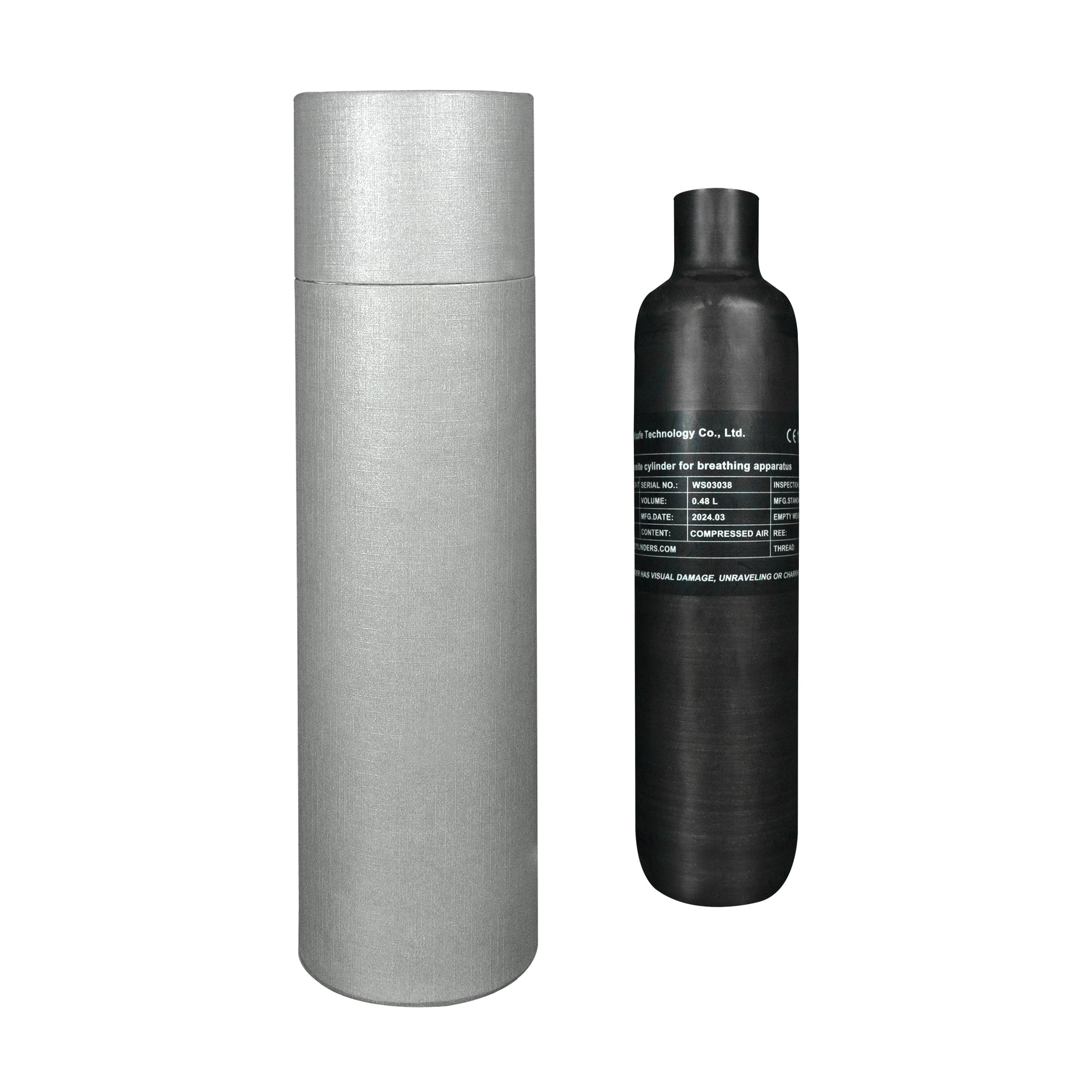 TUXING 4500Psi Pcp Air Tank 0.48L 29Cu in 480cc Carbon Fiber HPA Tank ...