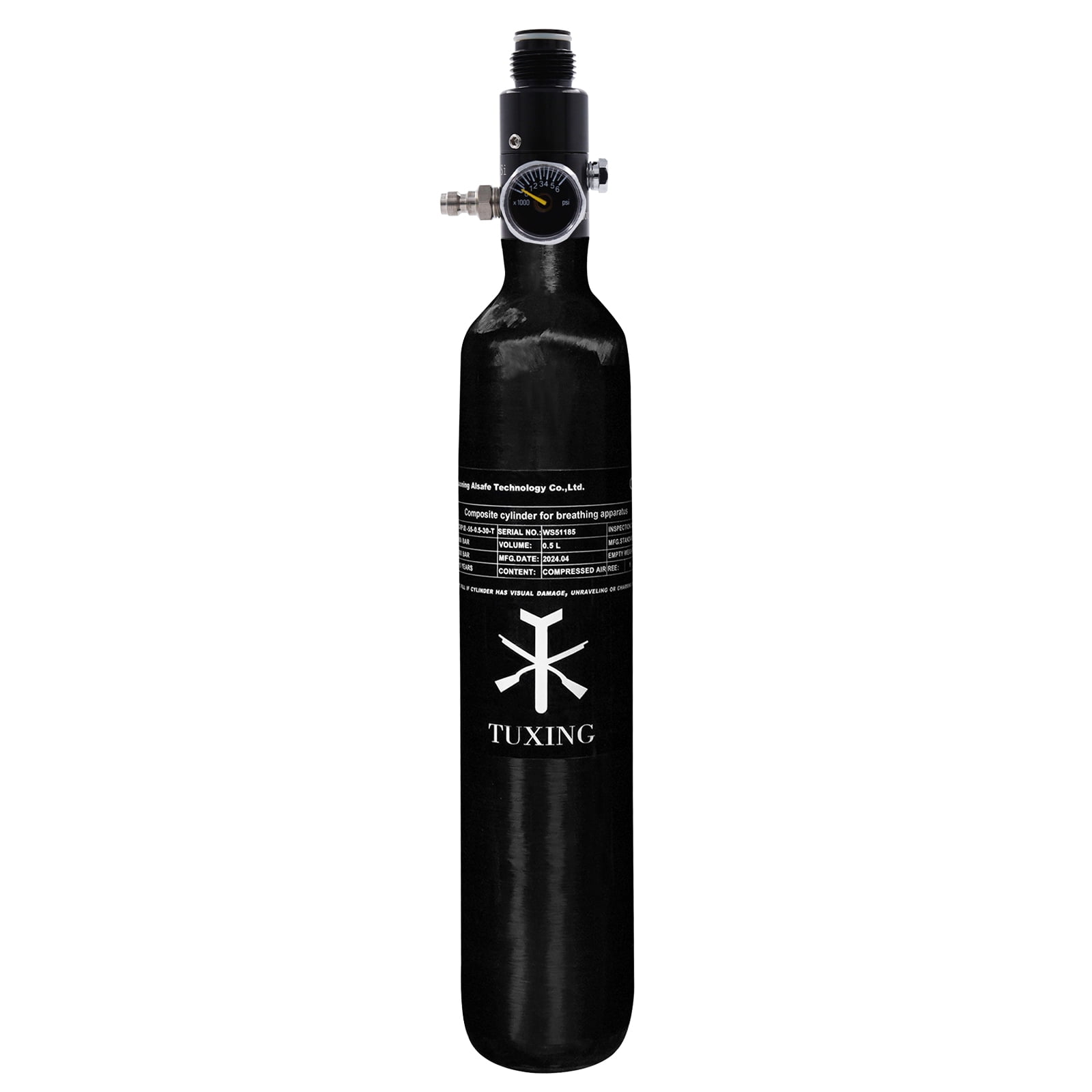 TUXING 4500psi 0.5L Carbon Fiber Tank CE Approved Composite Cylinder ...