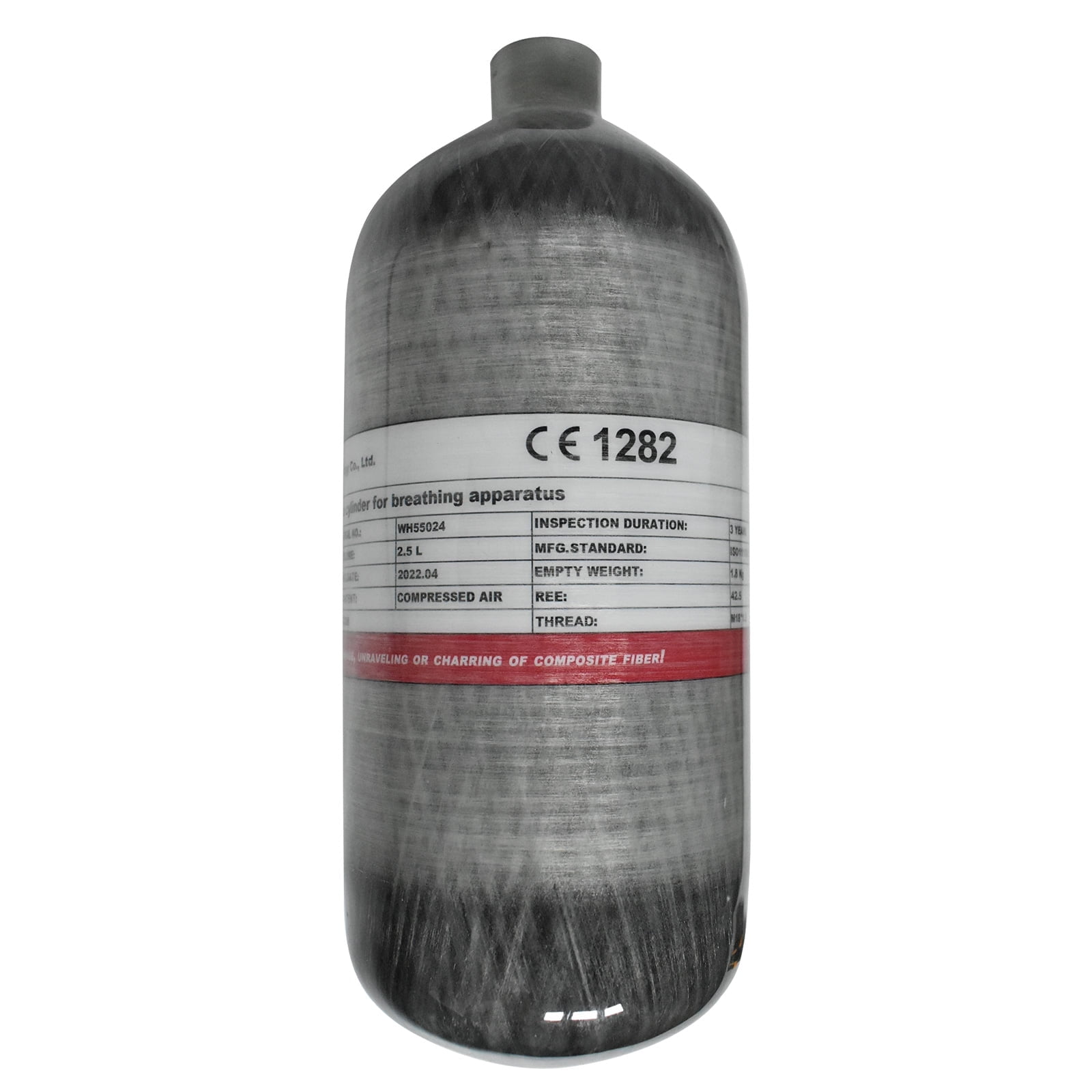 TUXING 4500psi Pcp 2.5L Carbon Fiber Air Tank High Pressure Composite ...