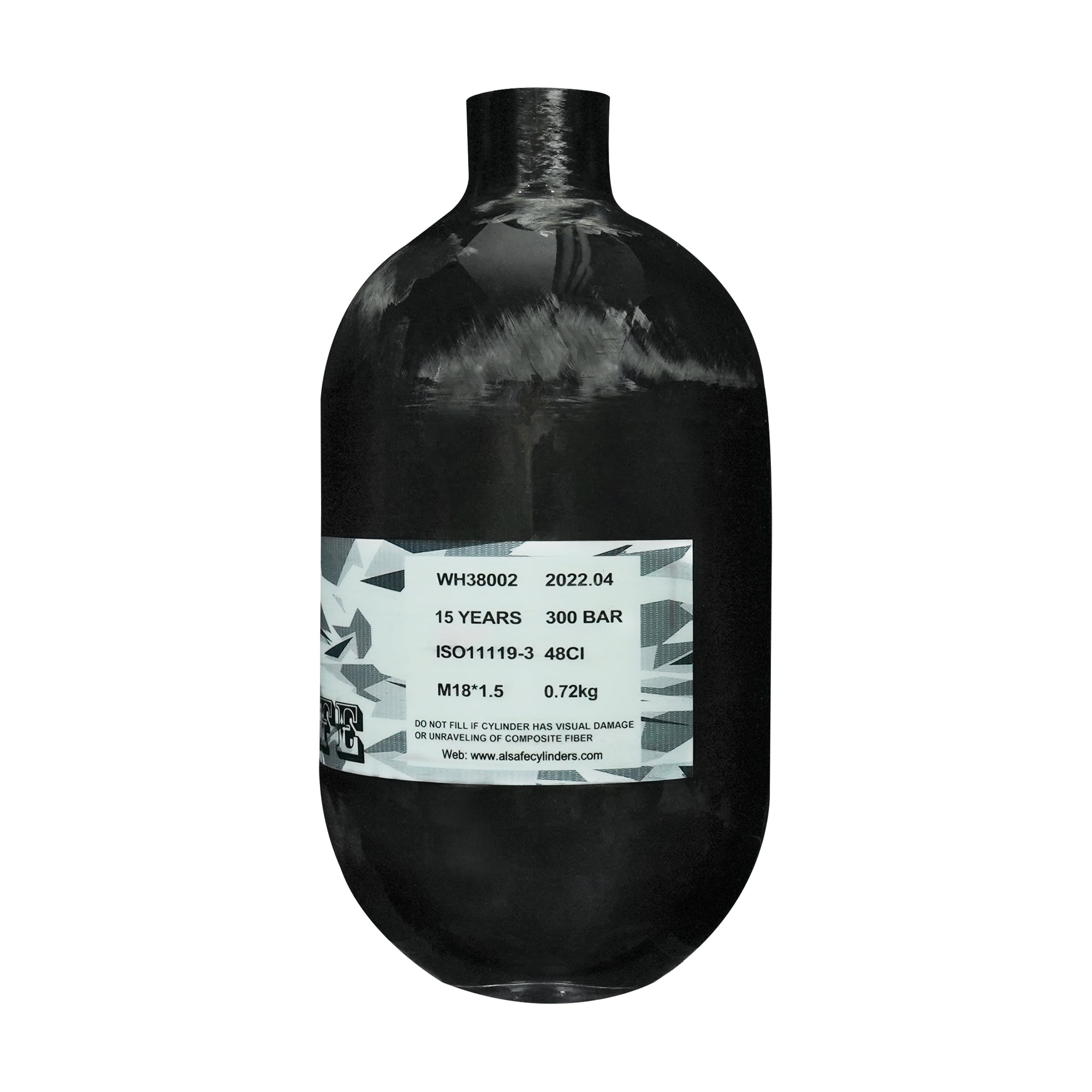 TUXING 48ci 4500 PSI Compressed Air Paintball Tank Carbon Fiber HPA ...