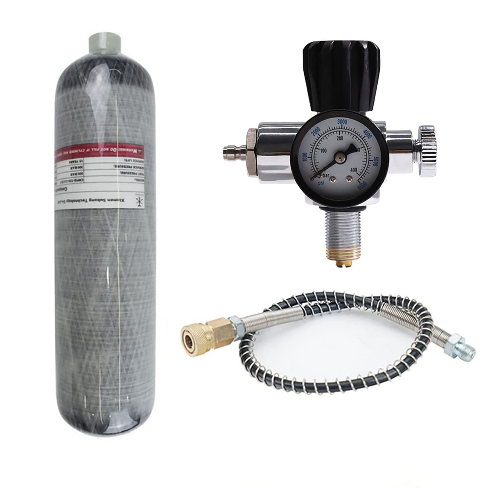 TUXING Universal 3L 4500psi Carbon Fiber Air Tank（Empty Bottle ...