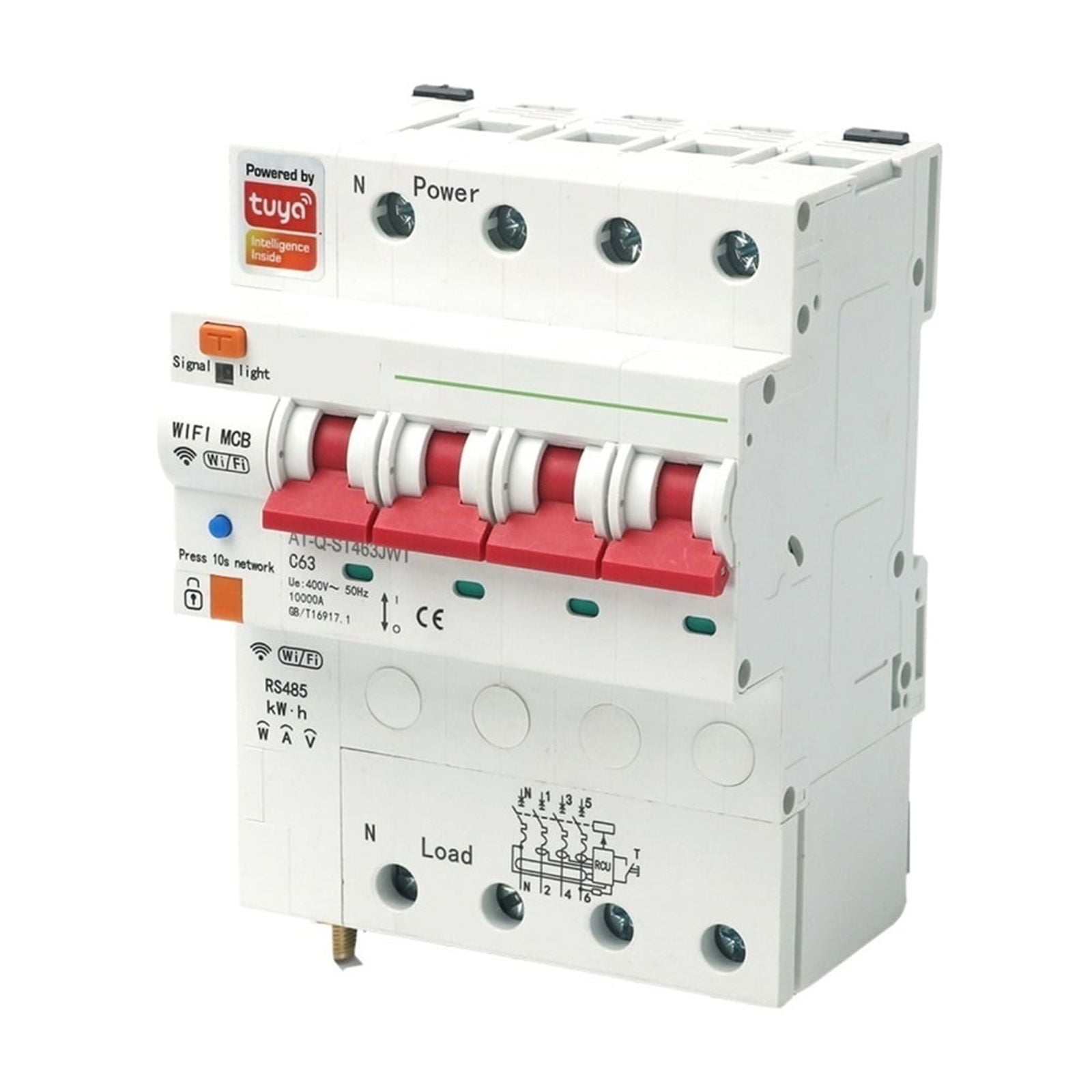 TUYA 2PThree Phase Smart Energy Meter Kwh Metering Monitoring Circuit ...