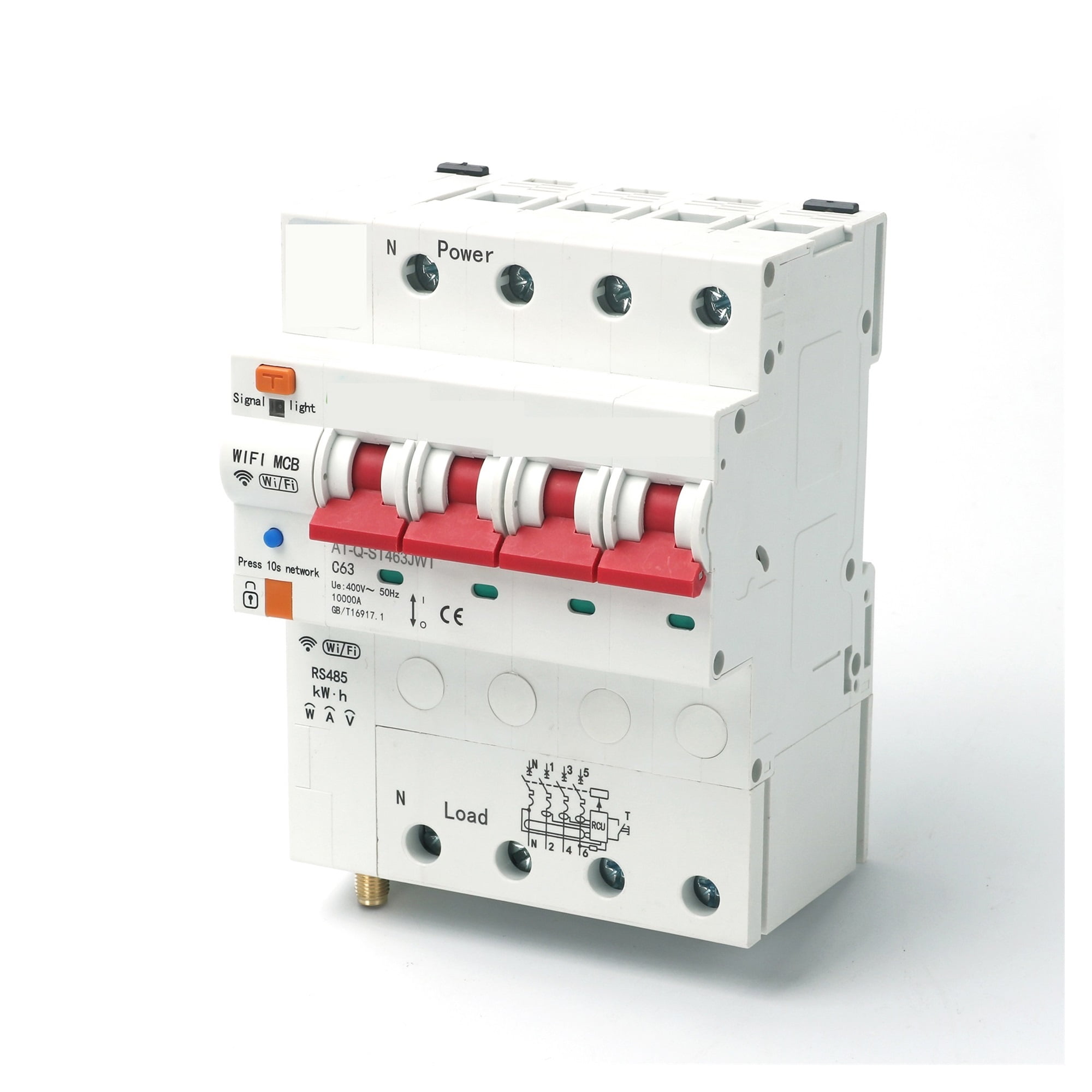 TUYA 4P Three Phase Smart Energy Meter Kwh Metering Monitoring Circuit ...