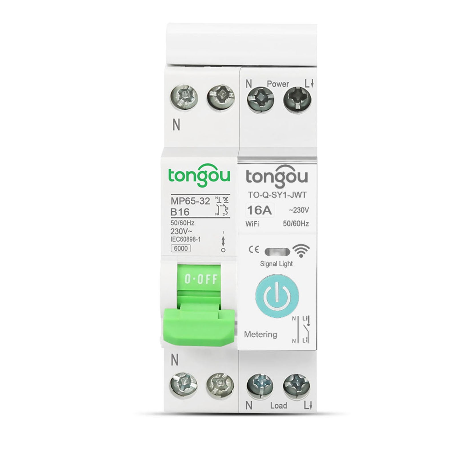 TUYA MCB WIFI Smart Circuit Breaker With Metering 1P 32A Control Switch ...