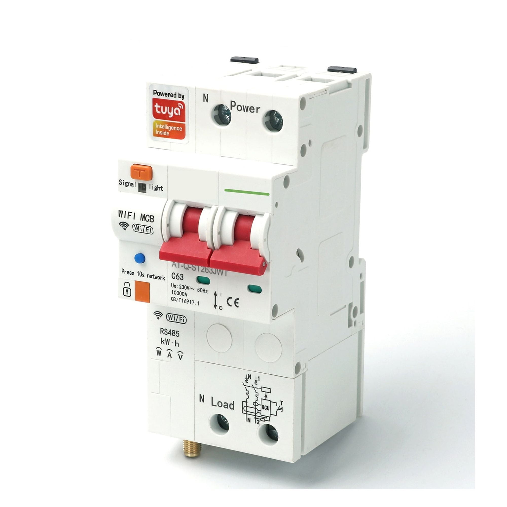 TUYA Single Phase Smart Energy Meter Kwh Metering Monitoring Circuit ...