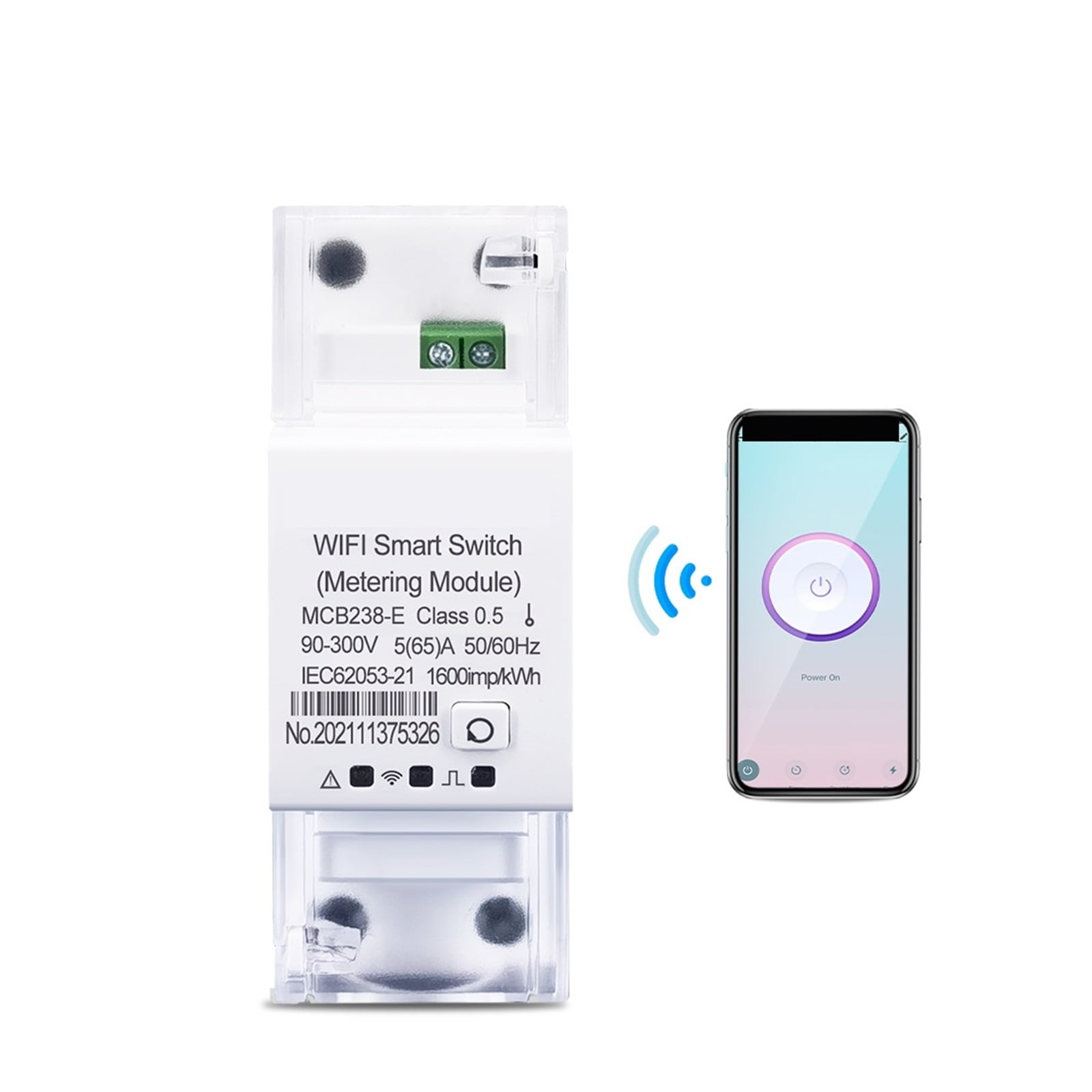 TUYA Single Phase Smart Switch Energy Meter Kwh Metering Monitoring ...