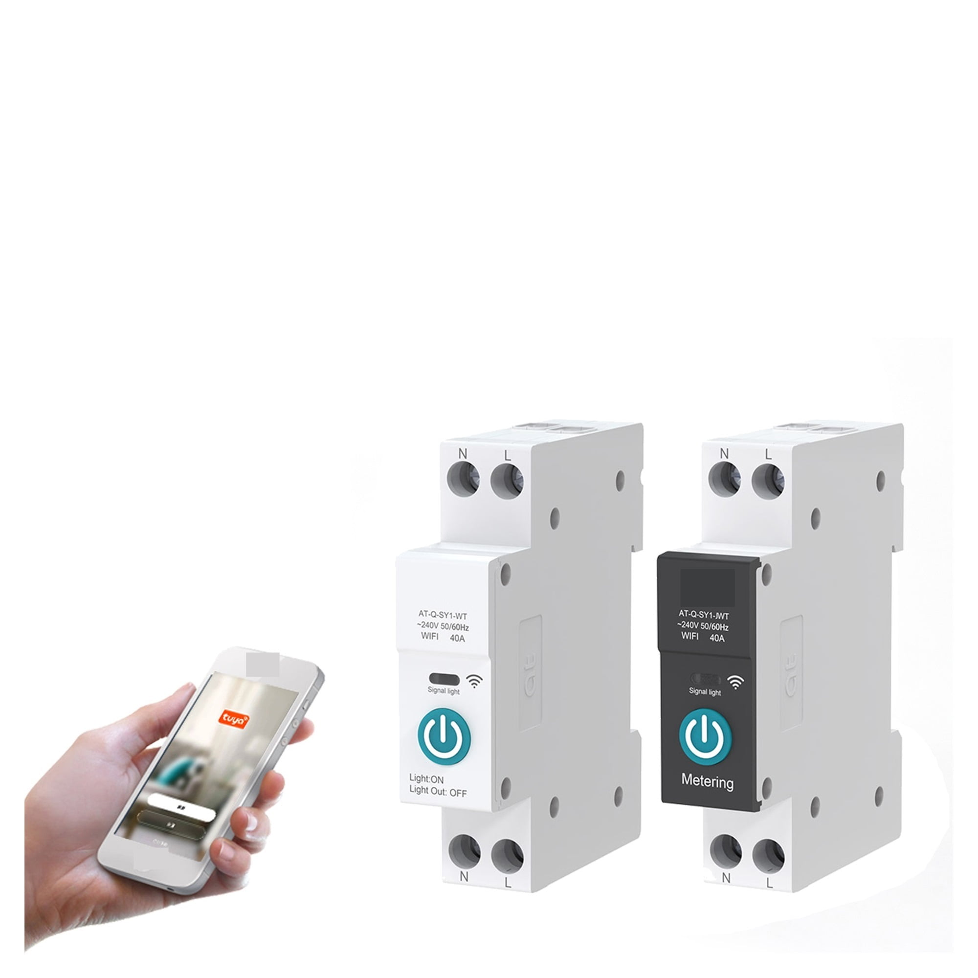 TUYA Smart Circuit Breaker With Metering 1P 63A Rail DIN For Smart Home ...