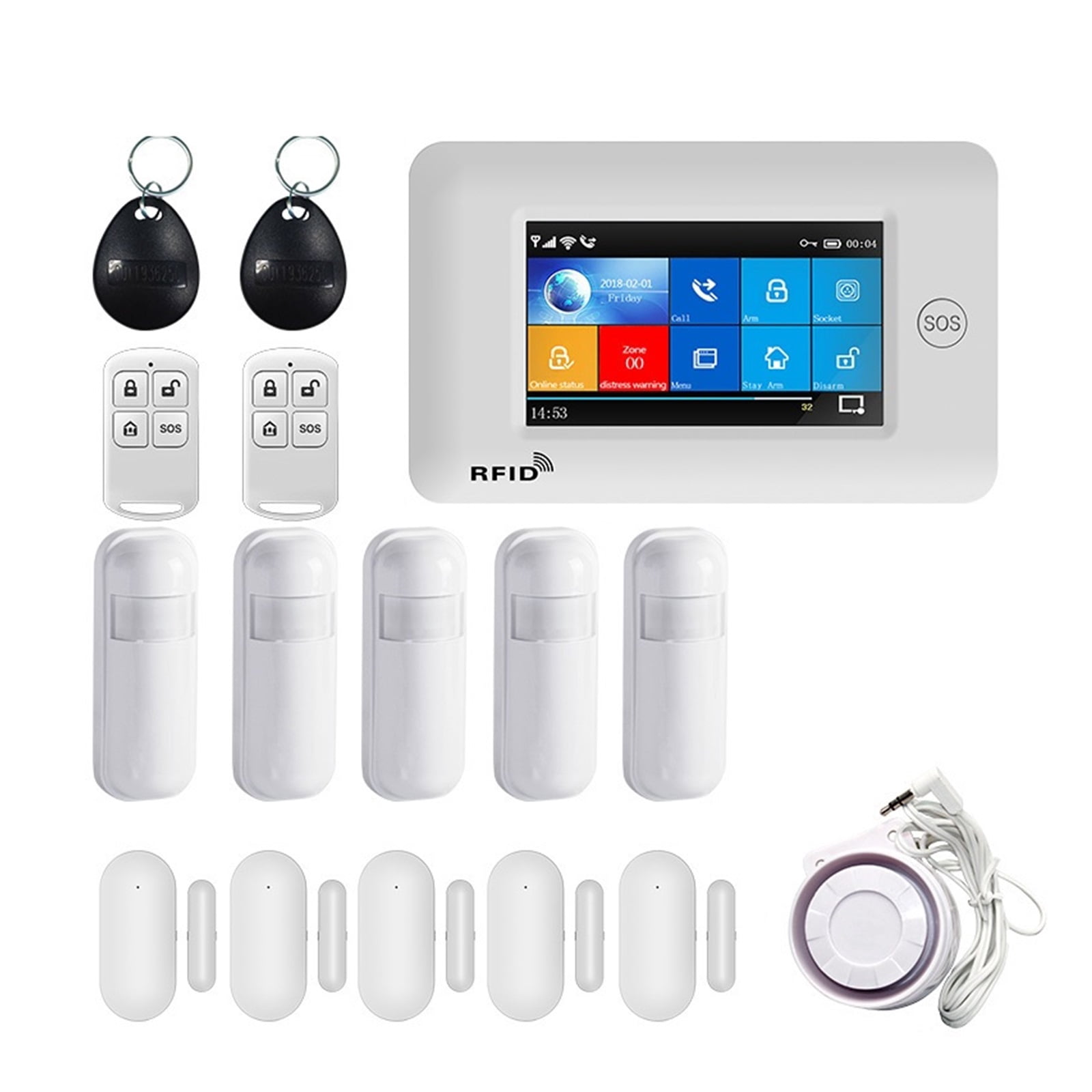 TUYA Smart Security Alarms For Home Wireless Home Alarm APP Remote ...