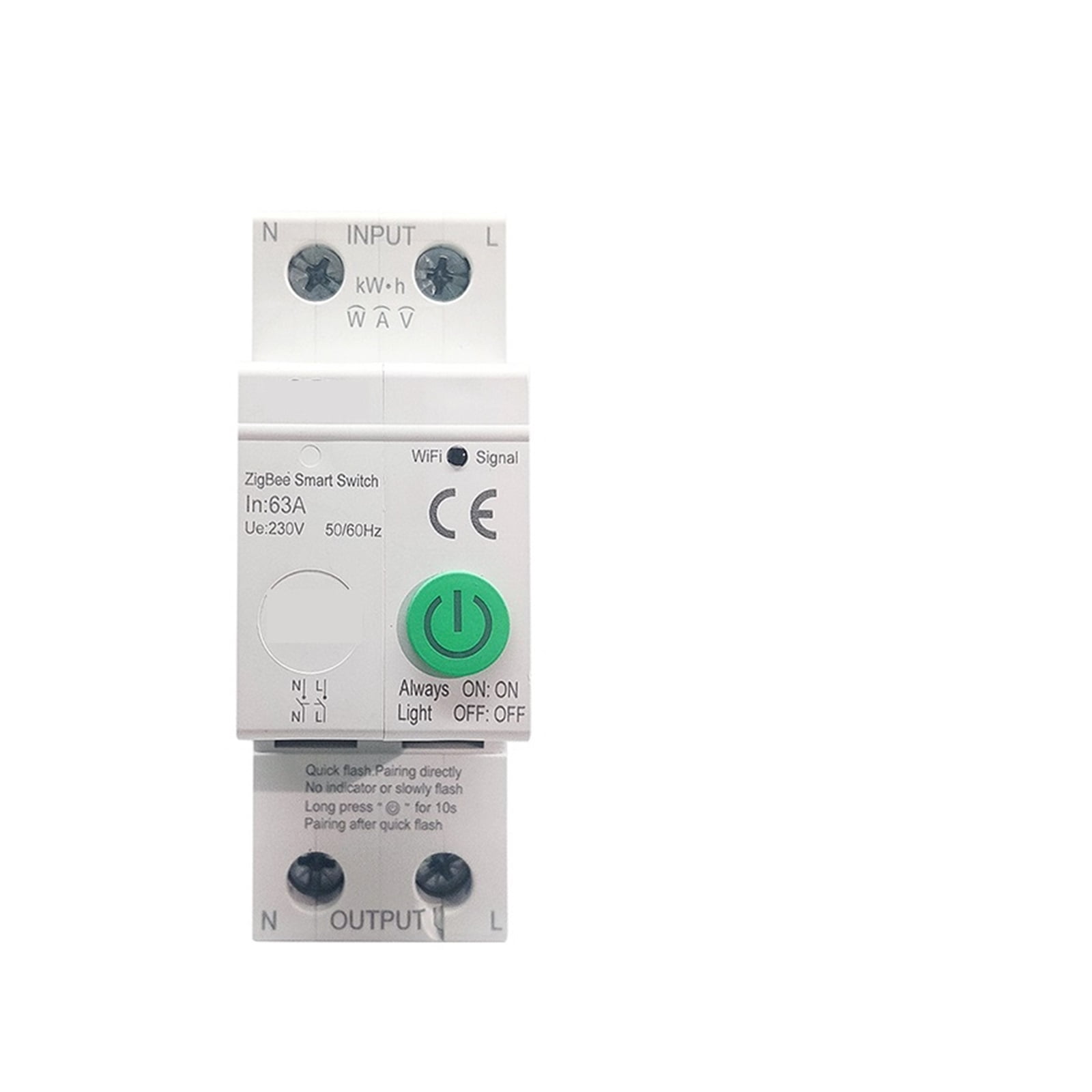 TUYA Smart Switch 2P 63A Energy Meter Kwh Metering Monitoring Circuit ...