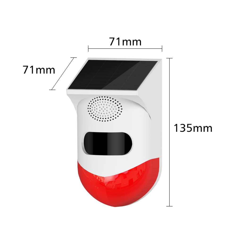 TUYA Smart Wifi Solar Alarm Siren Security System Infrared Detector ...
