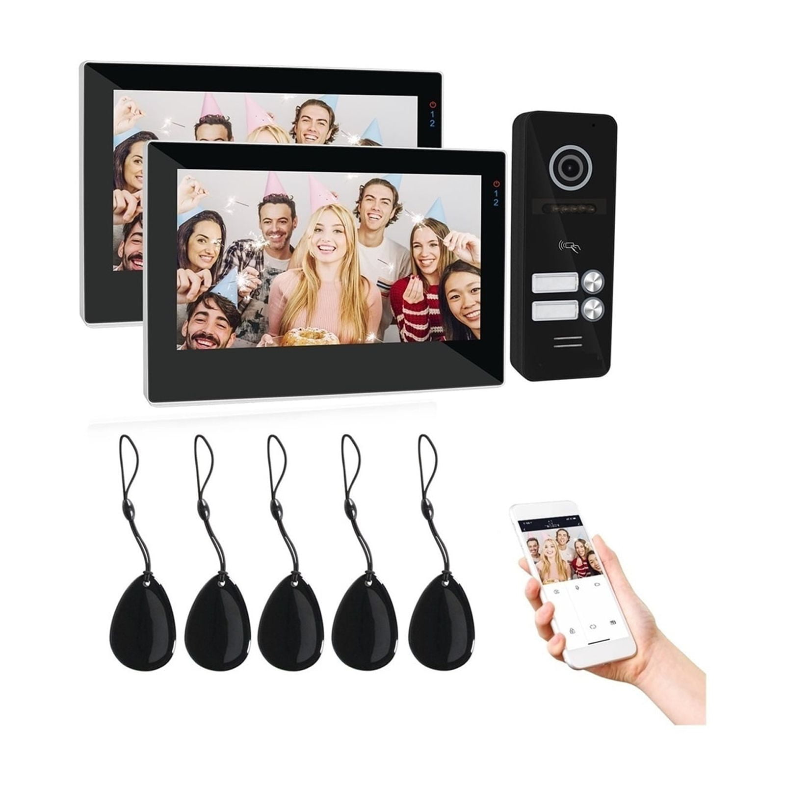 TUYA Video Doorphone Doorbell Intercom 7 Inch 1080P Touchscreen Monitor ...