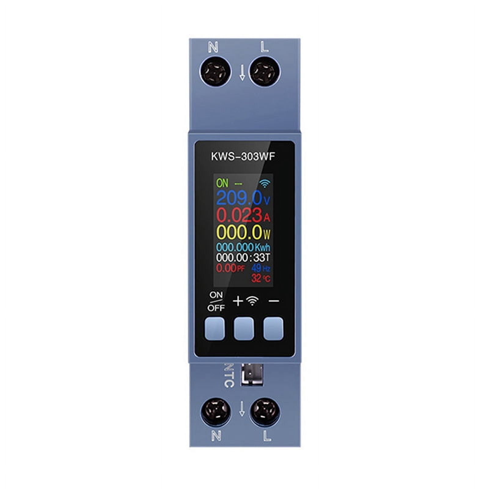 TUYA WIFI Energy Meter Din Rail Mount Digital Voltmeter Ammeter ...