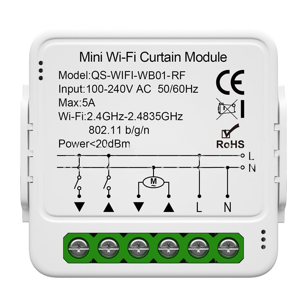 TUYA WiFi Relay Switch for Smart Blinds Control DC/AC Compatible,Voice ...