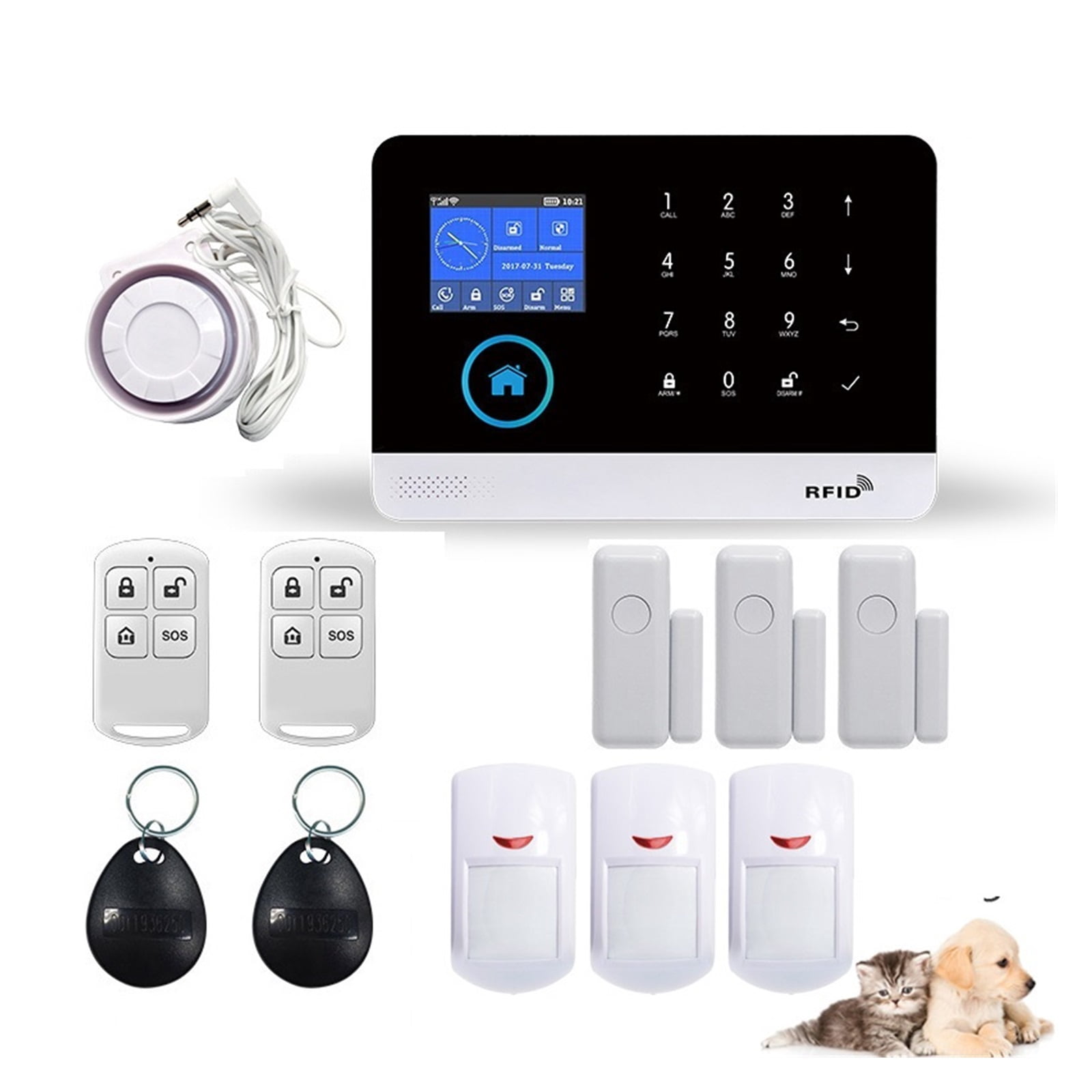 TUYA Wireless GSM Home Security Alarm System With Pet-Proof PIR Motion ...