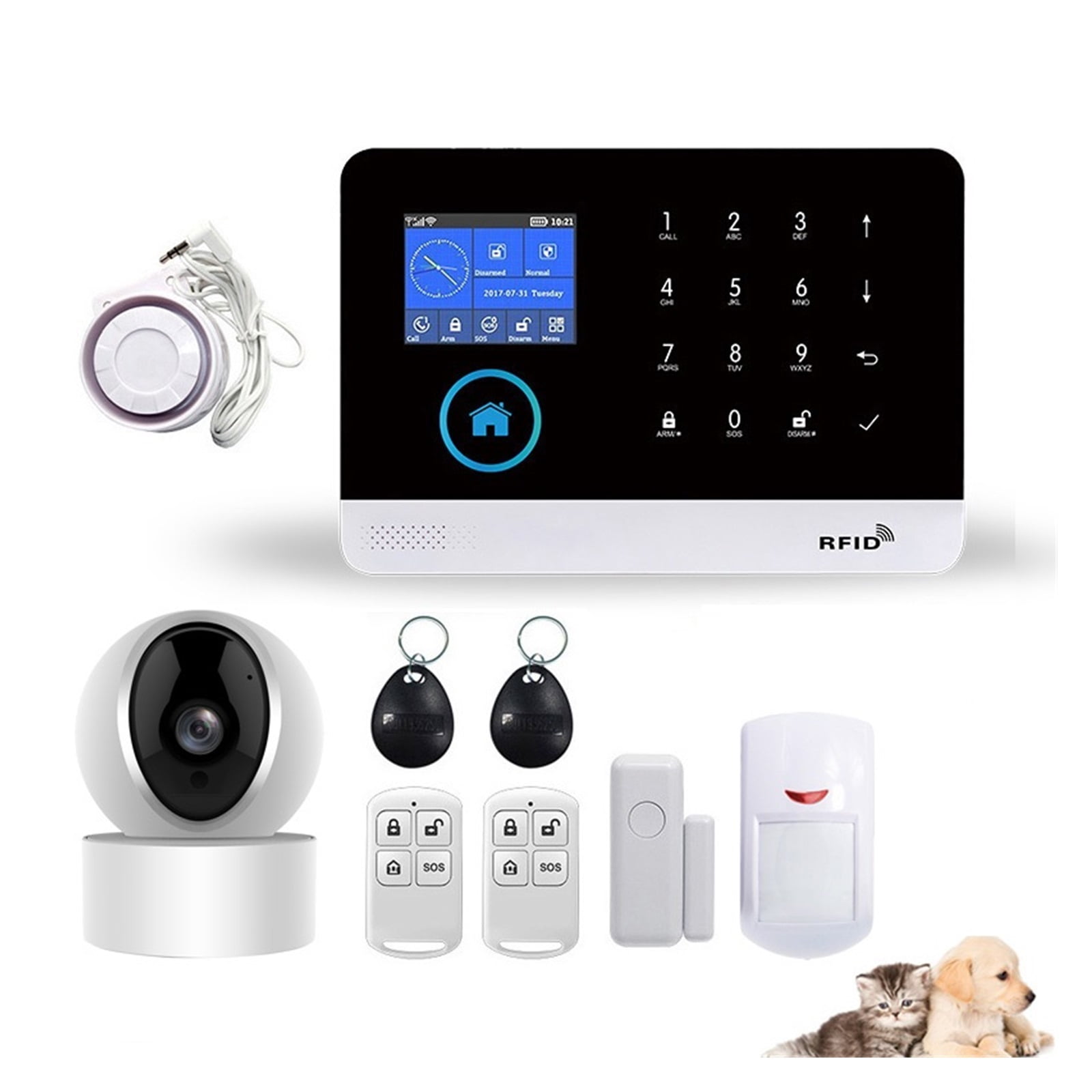 TUYA Wireless GSM Home Security Alarm System With Pet-Proof PIR Motion ...