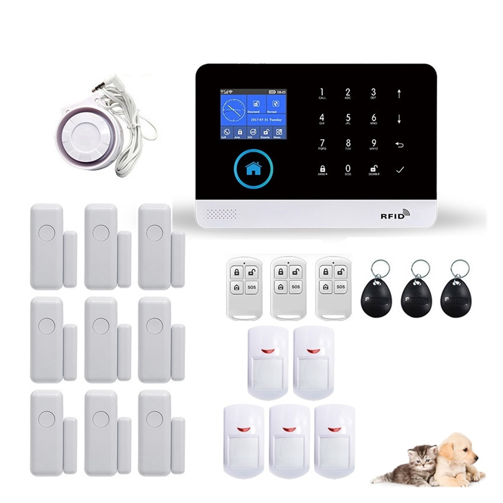 TUYA Wireless GSM Home Security Alarm System With Pet-Proof PIR Motion ...