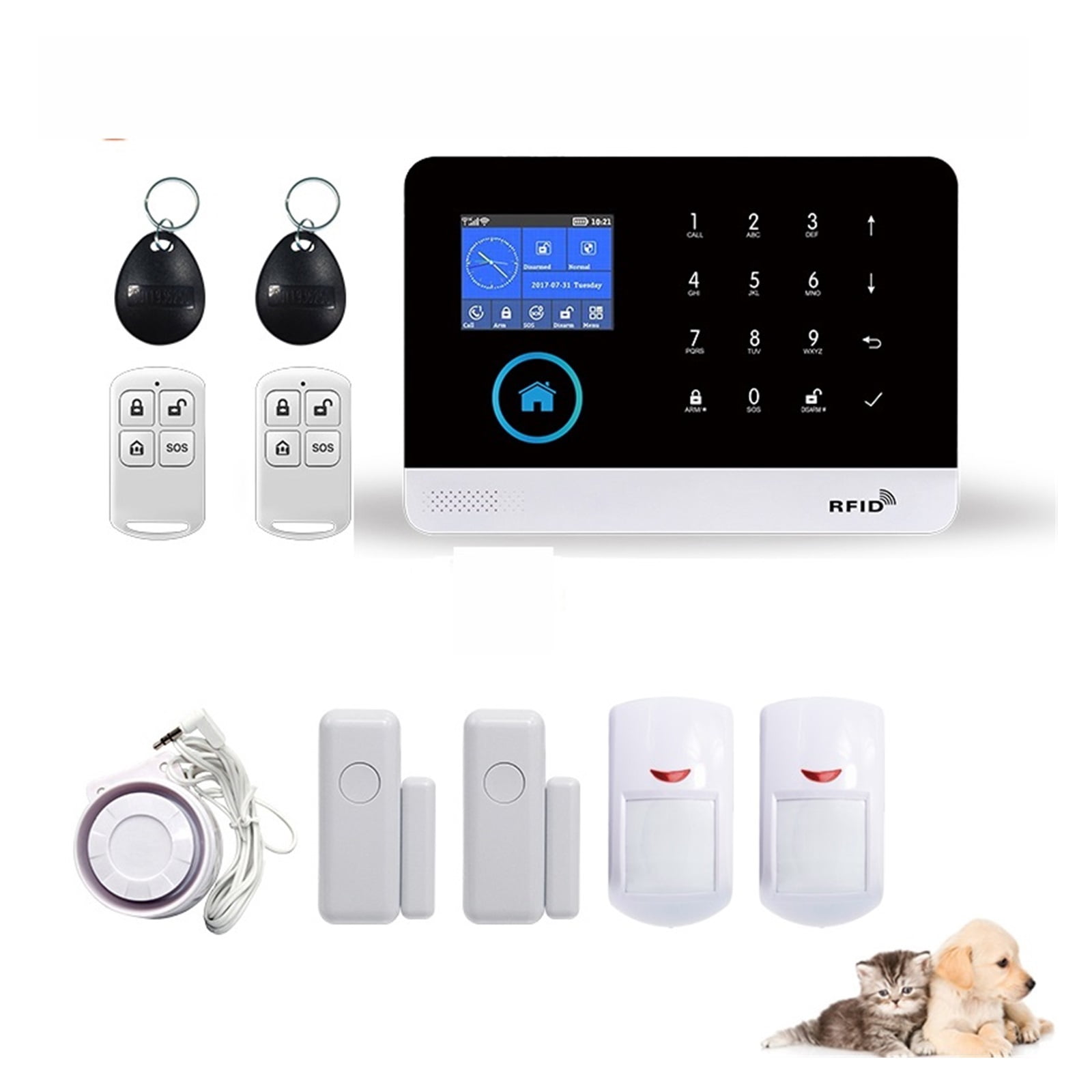 TUYA Wireless GSM Home Security Alarm System With Pet-Proof PIR Motion ...