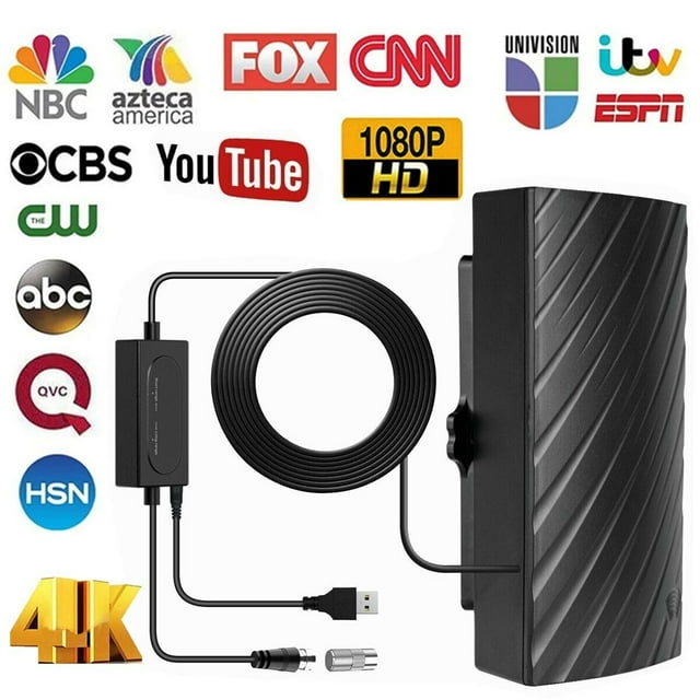 TV Antenna 5600 Miles Digital HDTV Amplified 4K 1080P Waterproof ...