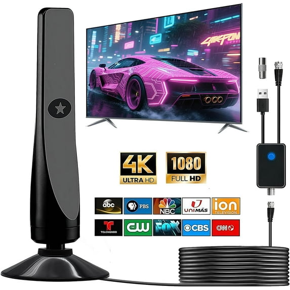 TV Antenna, Amplified HD Digital TV Antenna,for Long Ran Reception,All ...