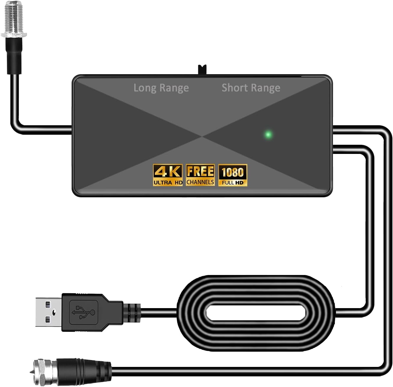 TV Antenna Amplifier, Indoor Antenna Signal Booster, 25dB High Gain ...