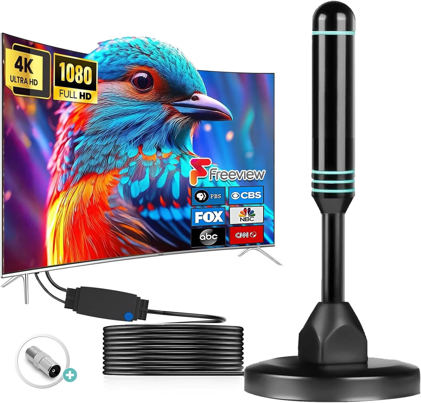 TV Antenna Indoor Antenna for TV for Long Range Reception and TVs ...