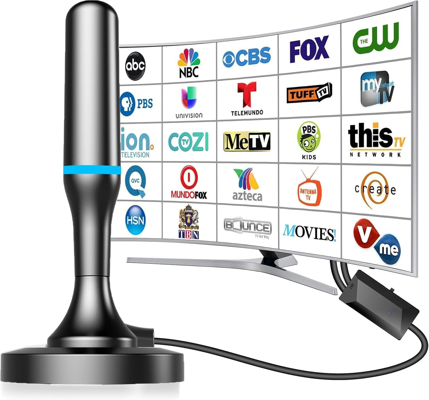 TV Antenna Indoor for Local Channels with Amplifier, 4K HD Digital ...