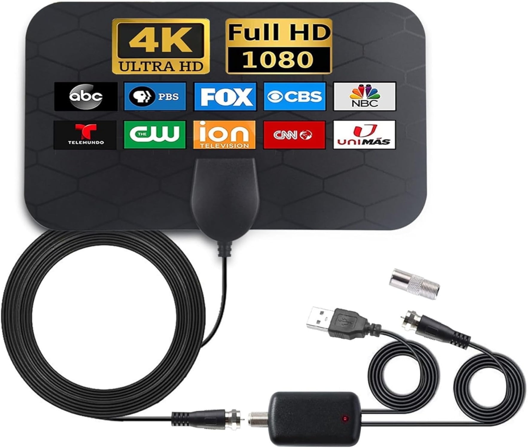 Goxpaier TV Antenna Indoor Long Range Reception for Smart TV, Amplifier ...