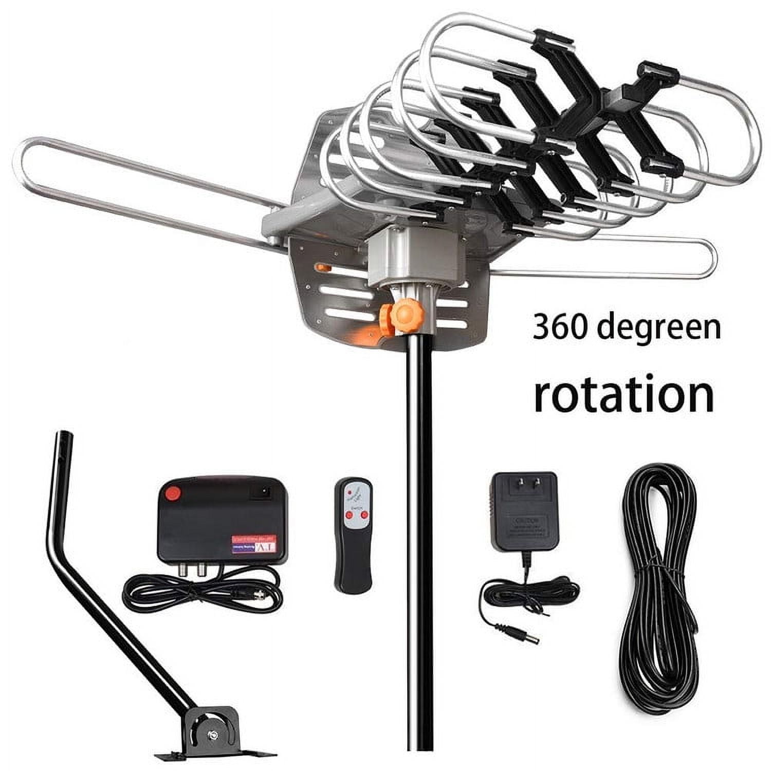 TV Antenna Outdoor Amplified HDTV Antenna with Adjustable Antenna Mount ...