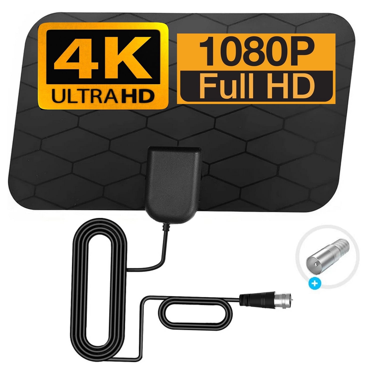 TV Antenna, TV Antenna Indoor, Holytech HD TV Antenna for Smart TV, TV Antenna for Local ...