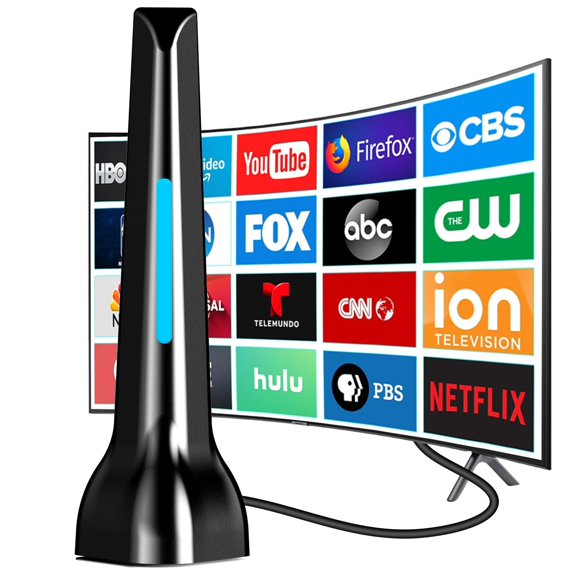 TV Antennas for Smart Indoor, Long Range & 360° Reception with Magnetic ...