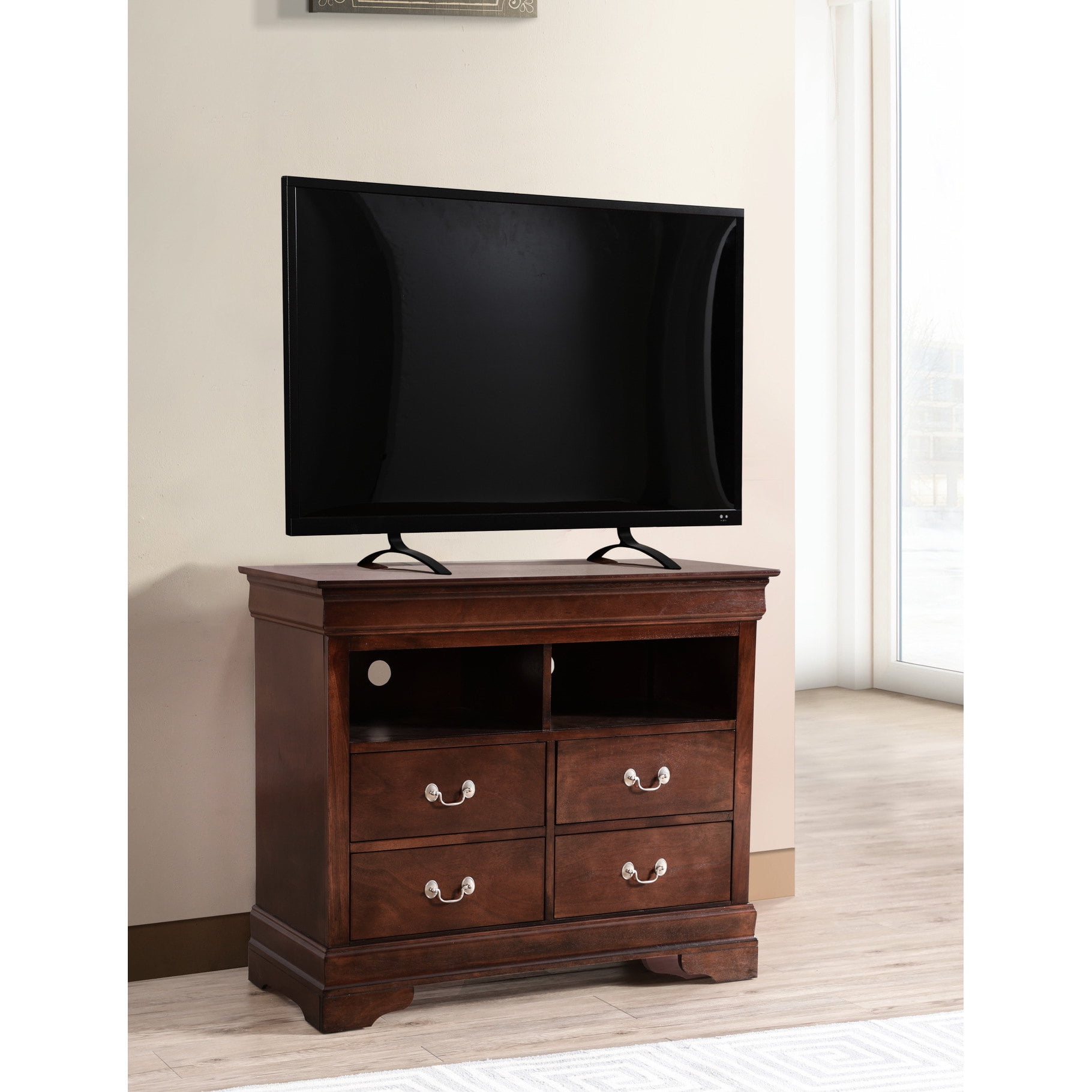 TV Bedroom Cabinet | Traditional Louis Phillipe Style | Metal Center ...