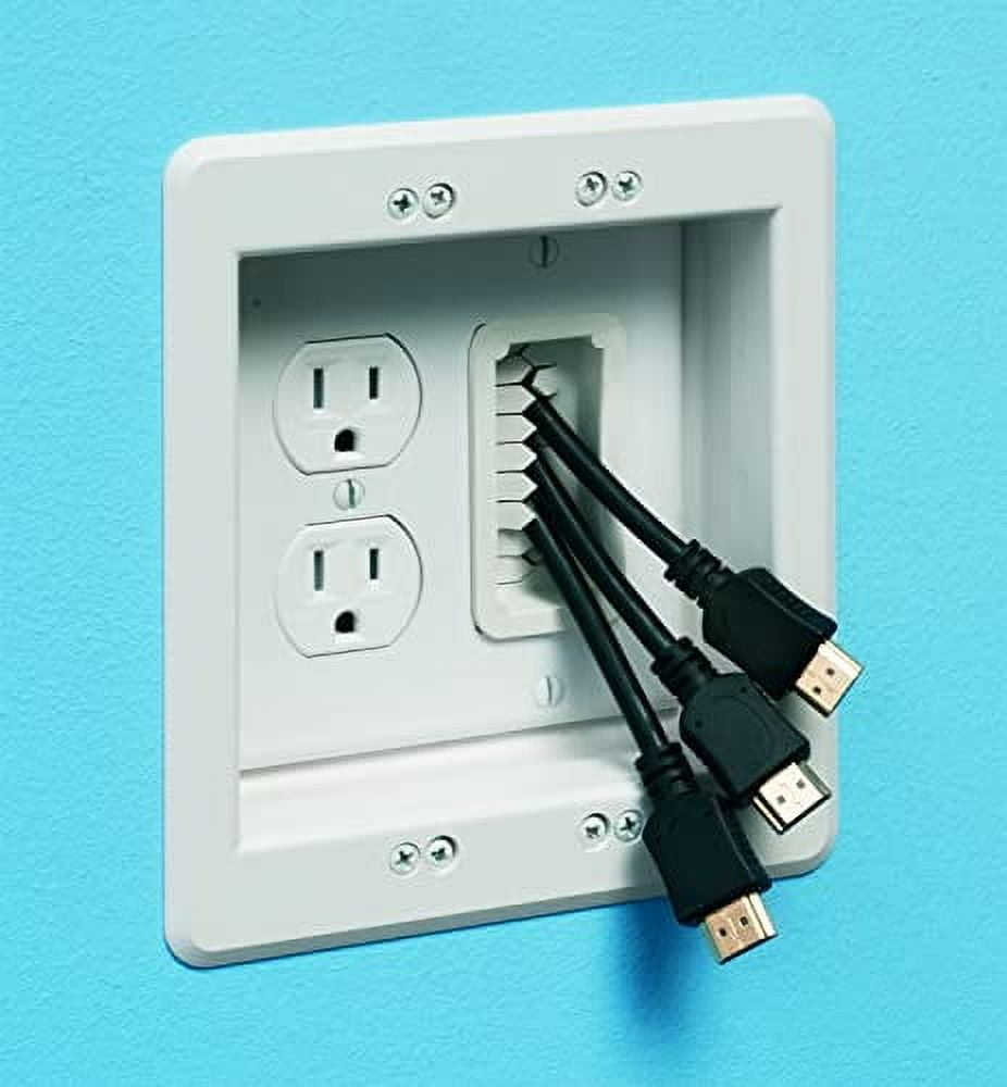 TV Box TVBU505K Non-Metallic Recessed TV Box Kit, Plastic, 2 Gangs ...