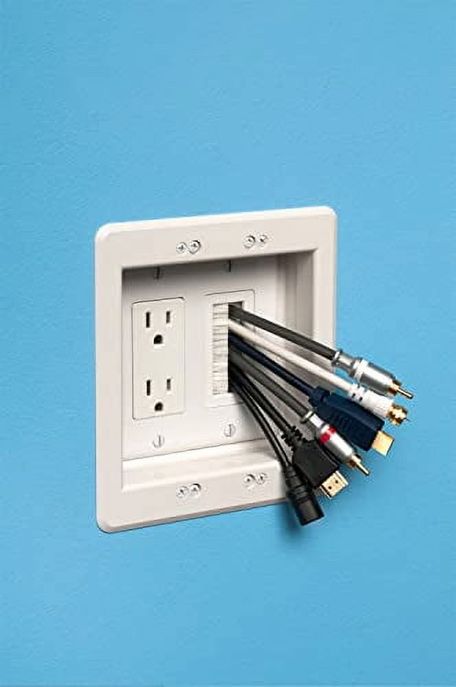TV Box TVBU505K Non-Metallic Recessed TV Box Kit, Plastic, 2 Gangs ...