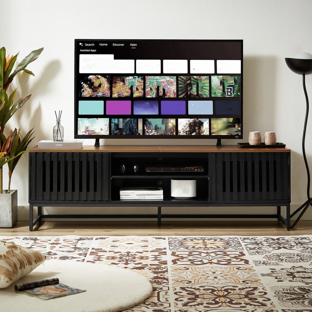 TV Cabinet for TVs Up To 60Inches, Retro Style Entertainment Center ...