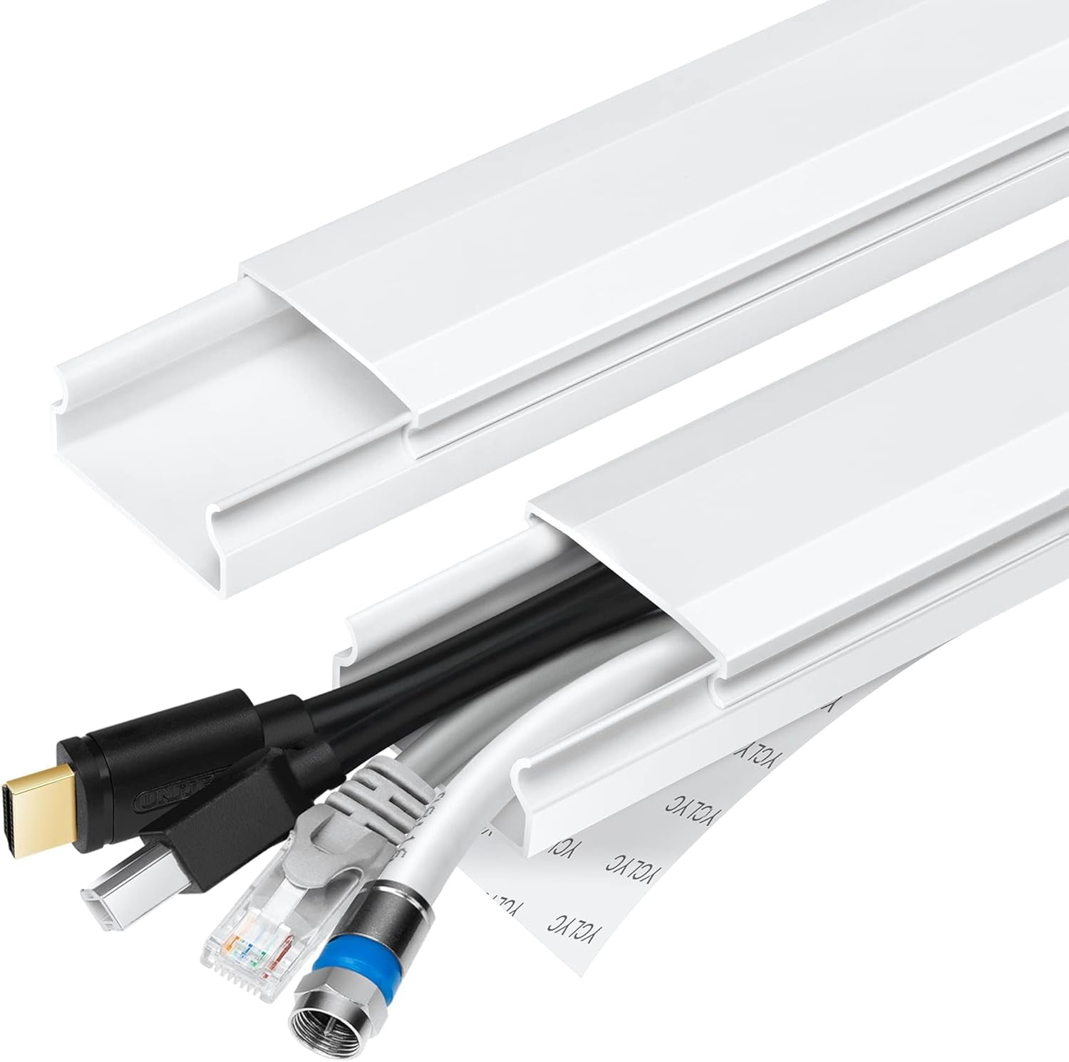 TV Cable Hider - 62.8in PVC Cord Hider Cable Management Wall, Paintable ...