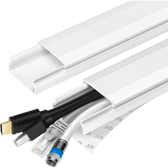 TV Cable Hider - 62.8in PVC Cord Hider Cable Management Wall, Paintable ...