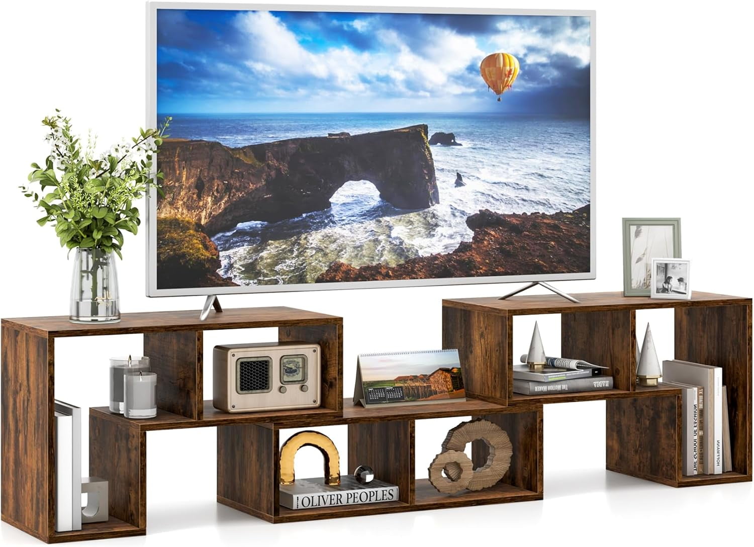 TV Console Stand, 3 Pieces Combination Entertainment Center for 50 55 ...
