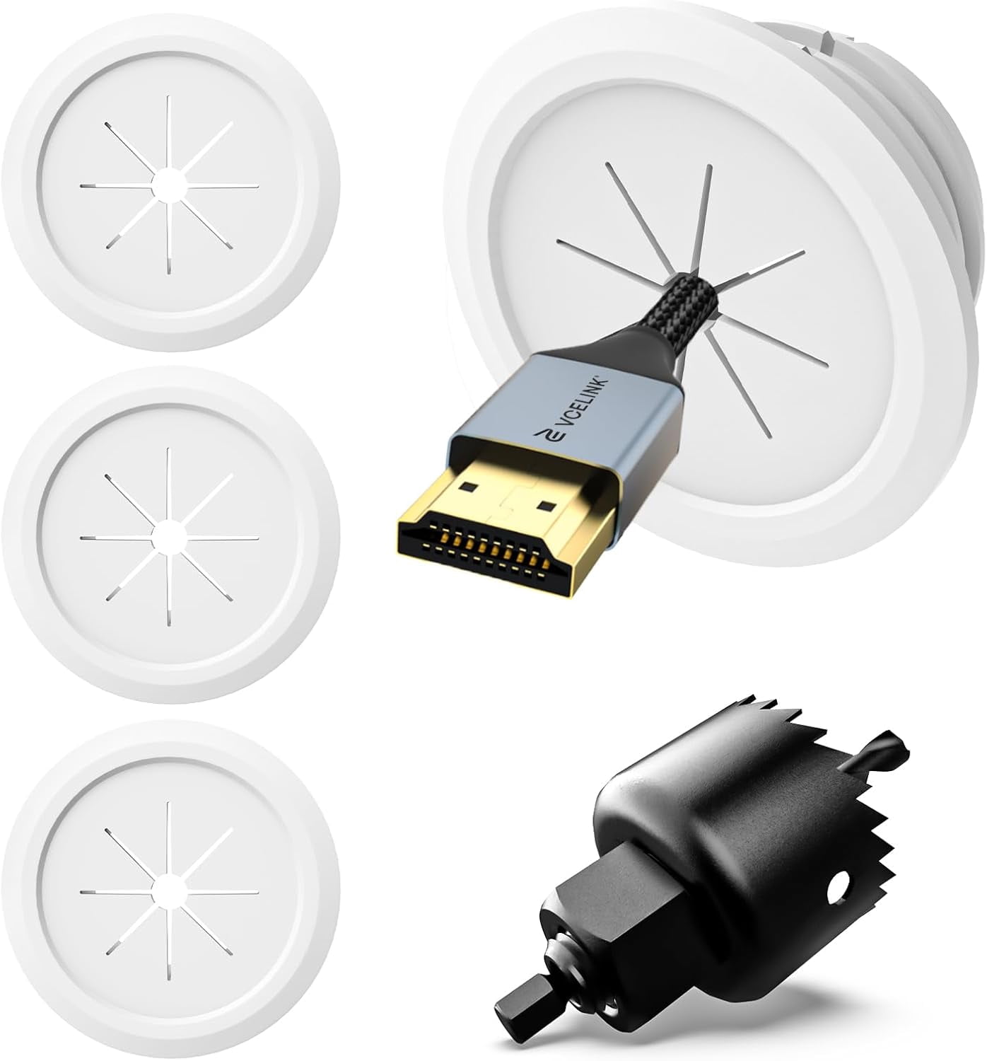 TV Cord Hider for Wall Mounted TV, 2.36" (60 mm) Mini White Cable ...