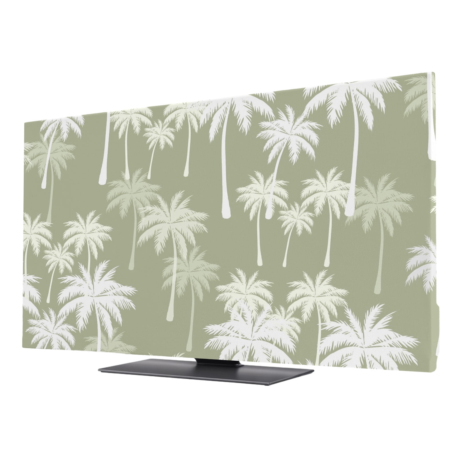 TV Cover Indoor, Tropical Palm Tree Stretch TV Dust Cover Television ...