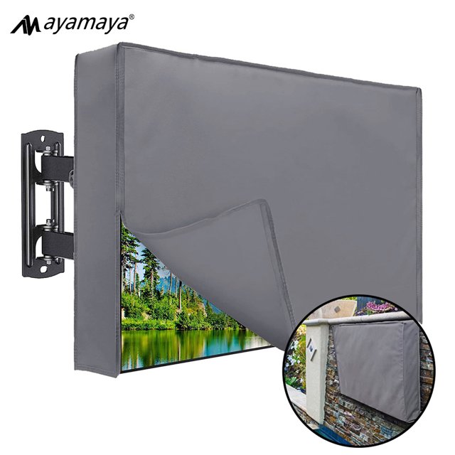 TV Cover Outside AYAMAYA Outdoor TV Cover with Zipper Waterproof ...