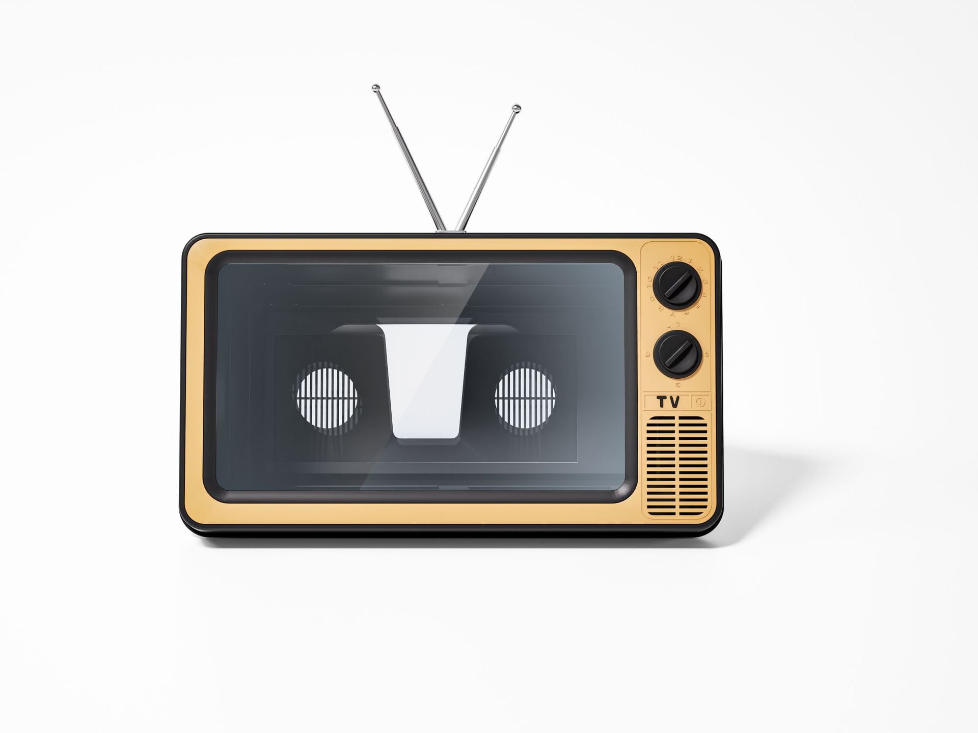TV Desktop mobile phone stand creative retro TV mobile phone screen ...
