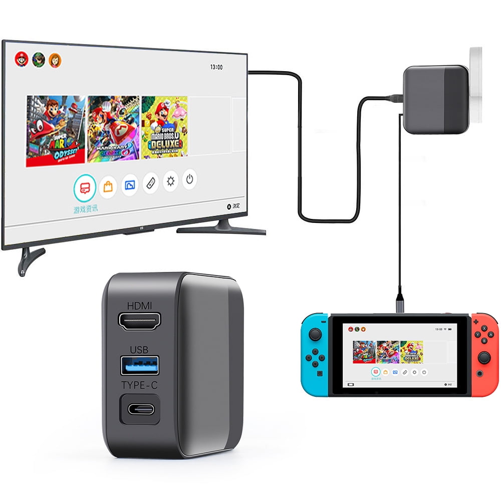 TV Dock & 45W Charger - 2-in-1 HDMI Adapter Docking Station for ...