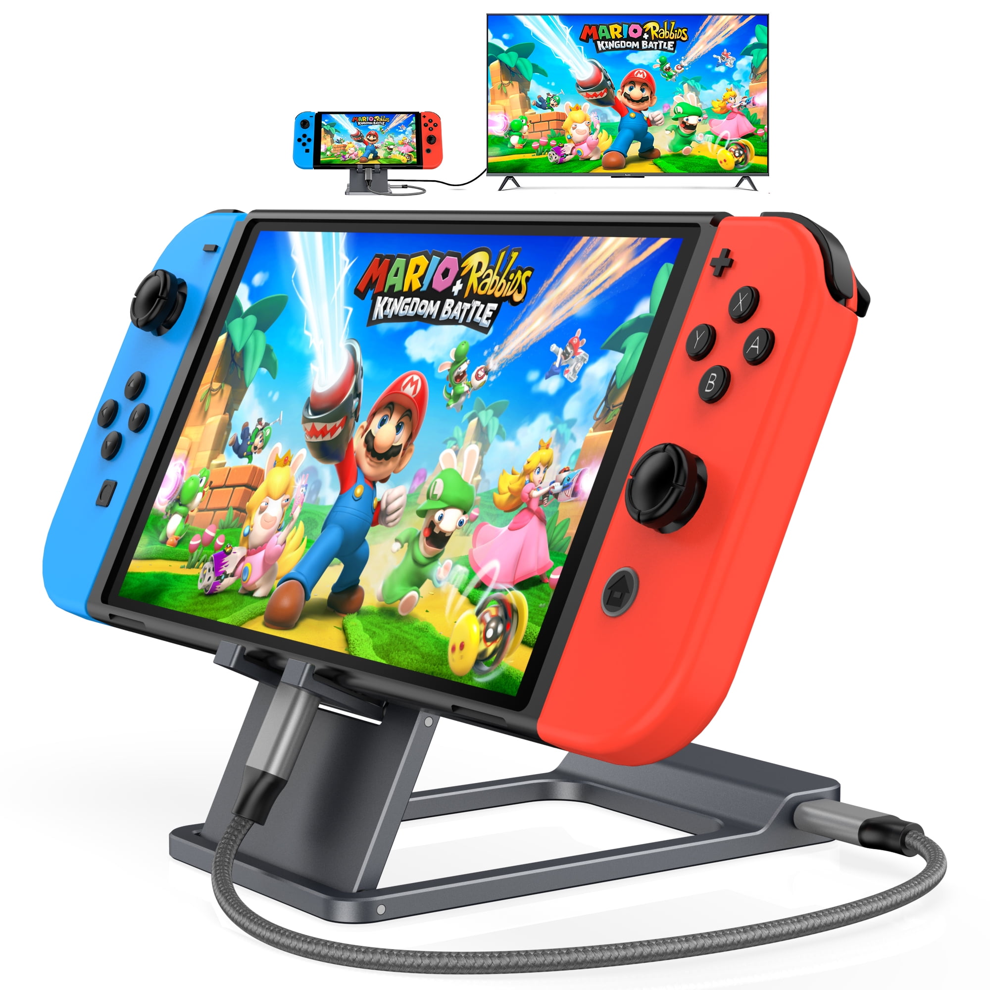 TV Dock Station for Nintendo Switch/Switch OLED, 3-in-1 Brace Stand ...