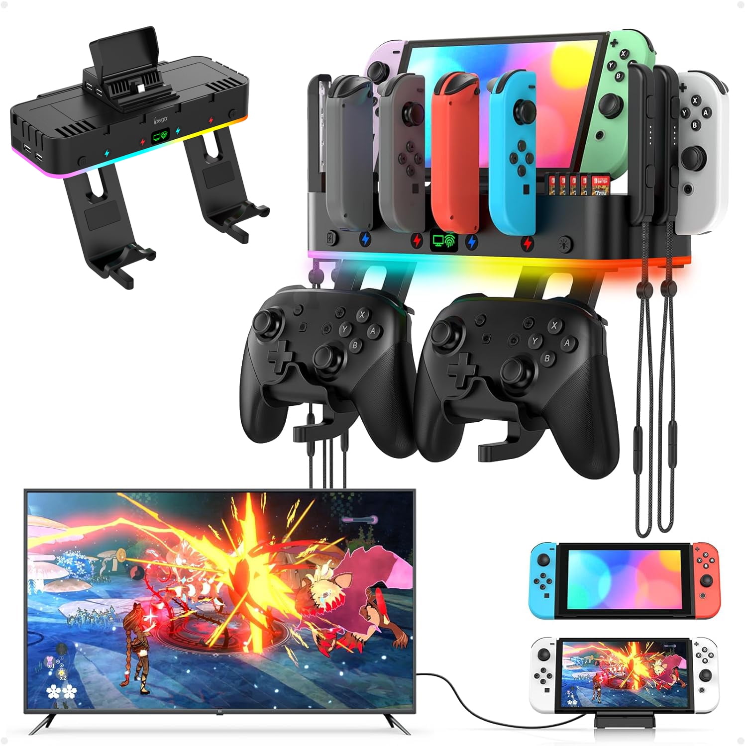 TV Dock and wall mount with Joy-Con Charger for Nintendo Switch / OLED ...